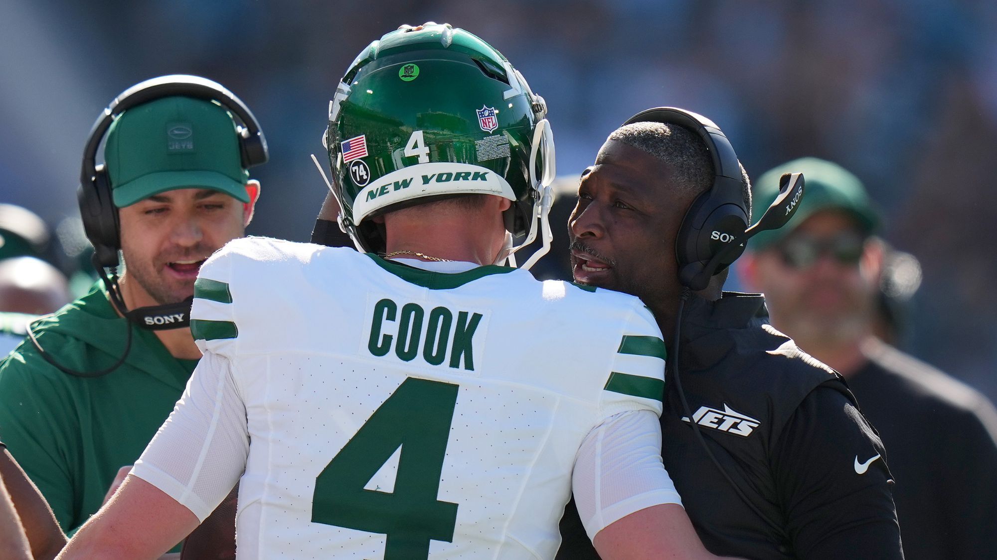 Jets HC Aaron Glenn focused on 'improvement' as Brady Cook makes his ...