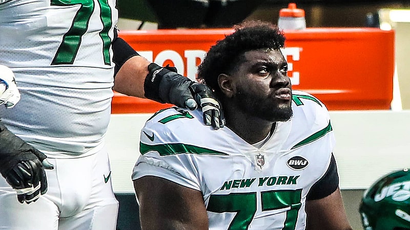 Mekhi Becton convincingly wins matchup against L.A.'s elite EDGE duo