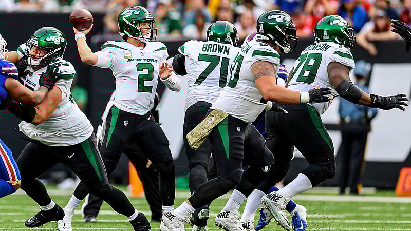 Which linemen shined brightest in NY Jets OL's clinic vs. Bills?