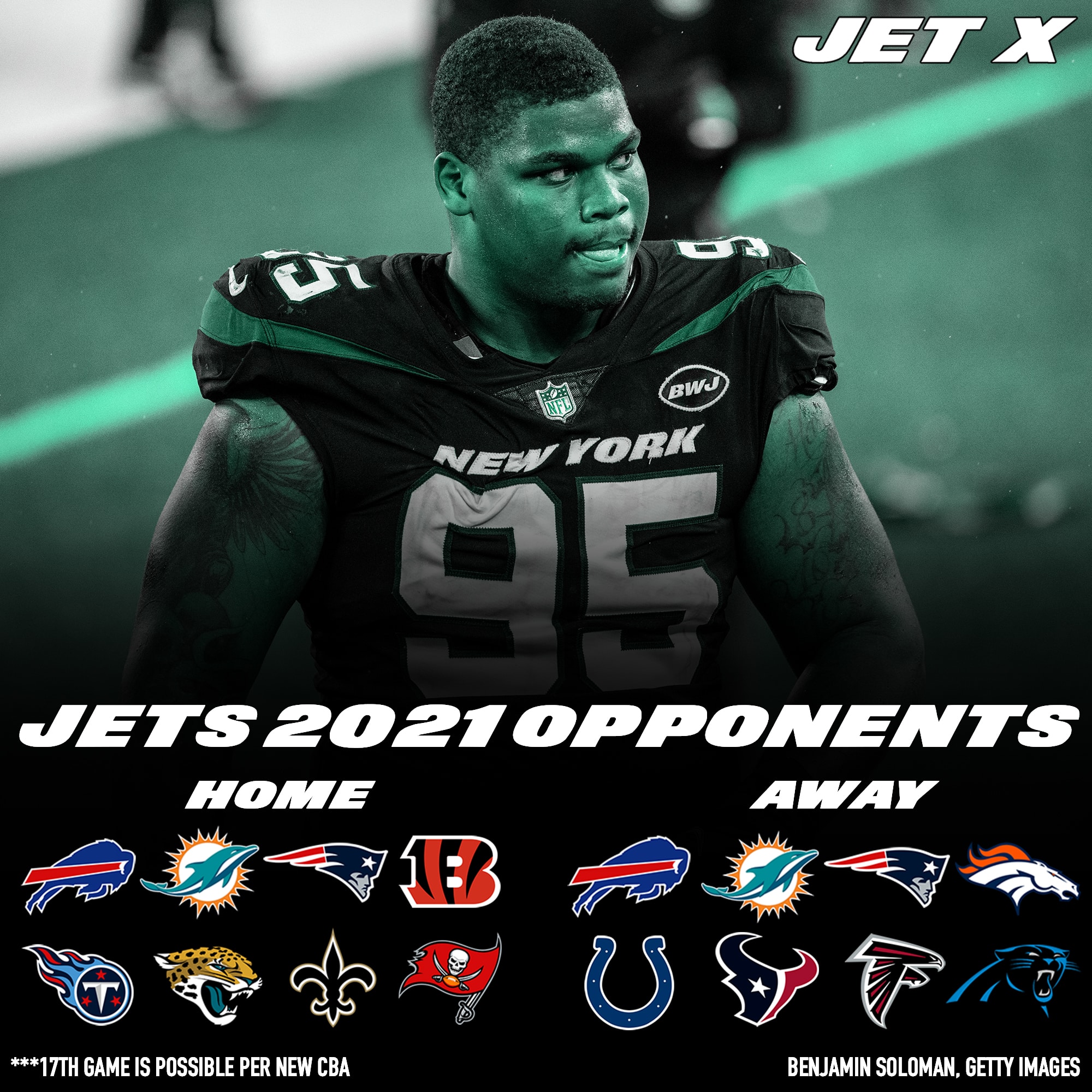 A southern vibe: New York Jets' 2021 opponents mostly set