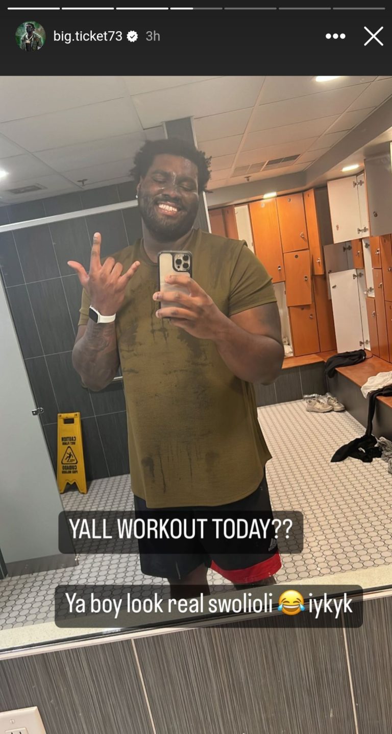NY Jets' Mekhi Becton looks slim in Instagram photo