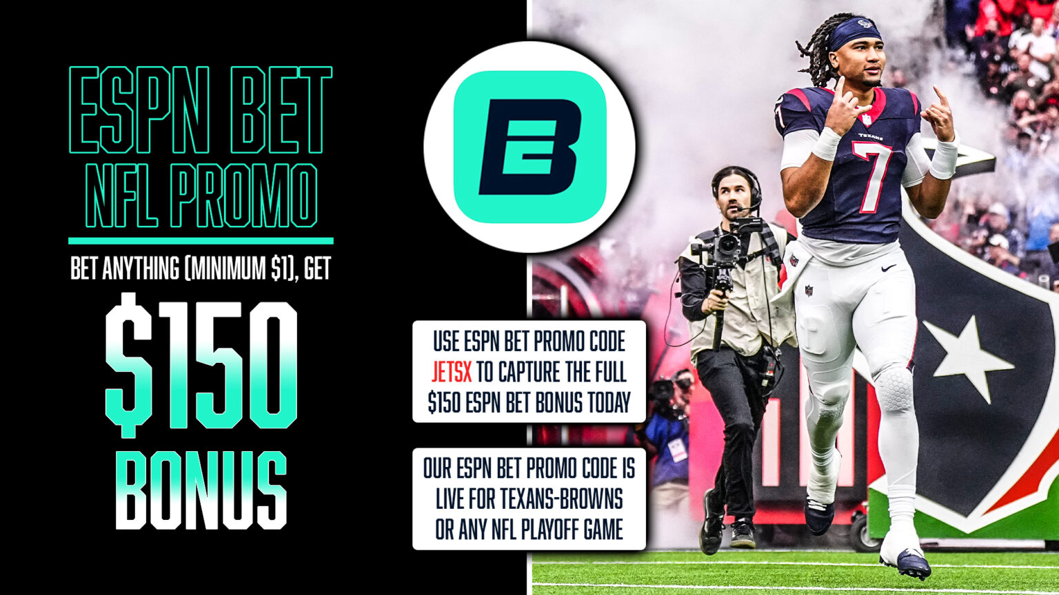 ESPN Bet NFL Promo: Bet $1, Get $150 Bonus for HOU-CLE