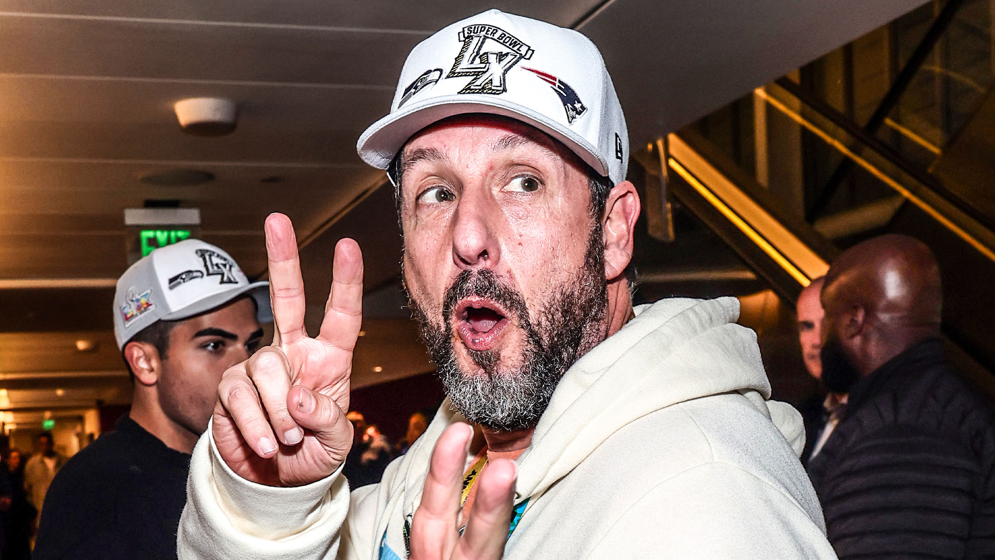 New York Jets fan Adam Sandler receives flak at Super Bowl