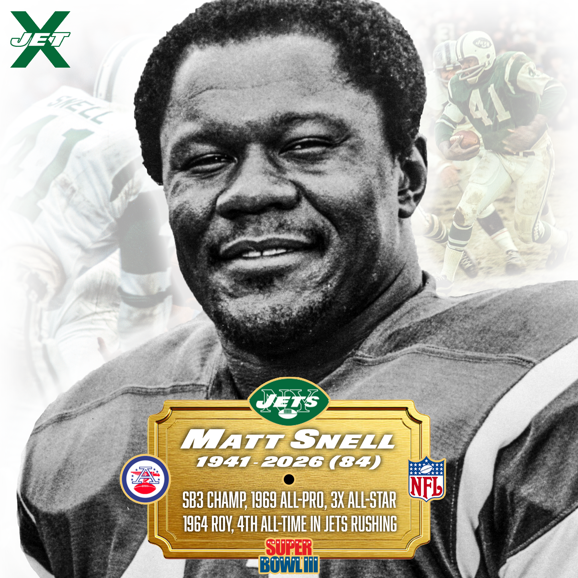 Matt Snell, the New York Jets' Super Bowl hero who walked away